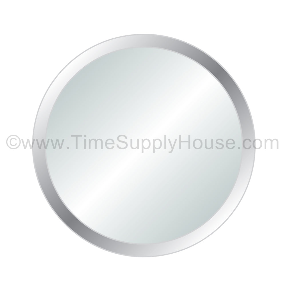 Flat round color trimmed mineral glass – Time Supply House
